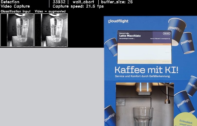 Automatic beverage selection at coffee machines via AI | Cloudflight